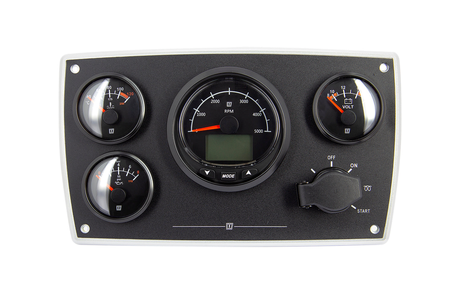 Vetus MPA34CANBS4 - Engine panel CAN 24V, black instru. (5k rpm ...