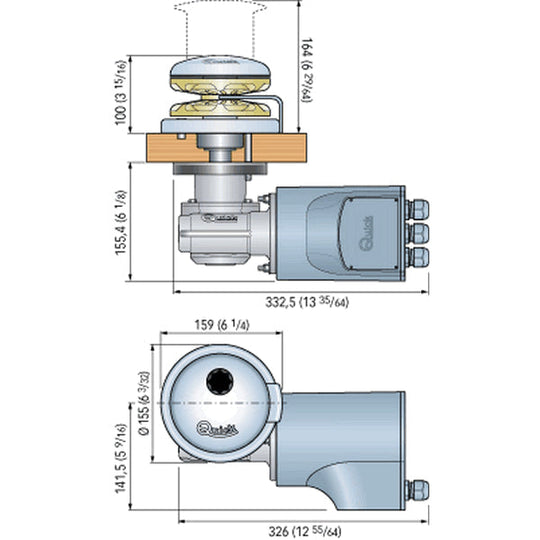Quick Rider 700W 12V 8mm Vertical Windlass With Drum – MMarine Online